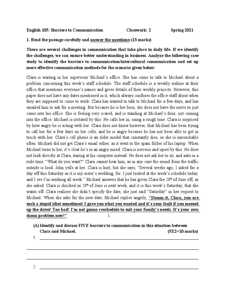 Eng 105 | PDF | Communication