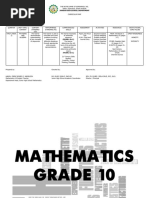 Curriculum Map Math 10 | PDF | Equations | Polynomial