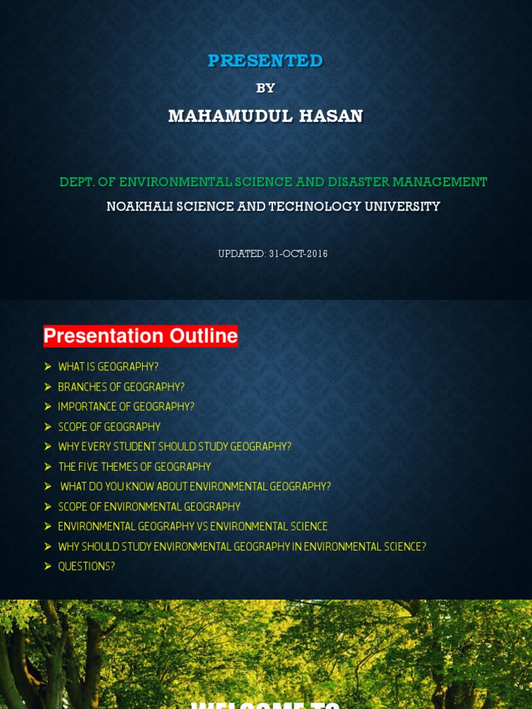 Environmental Geography | PDF | Geography | Natural Environment