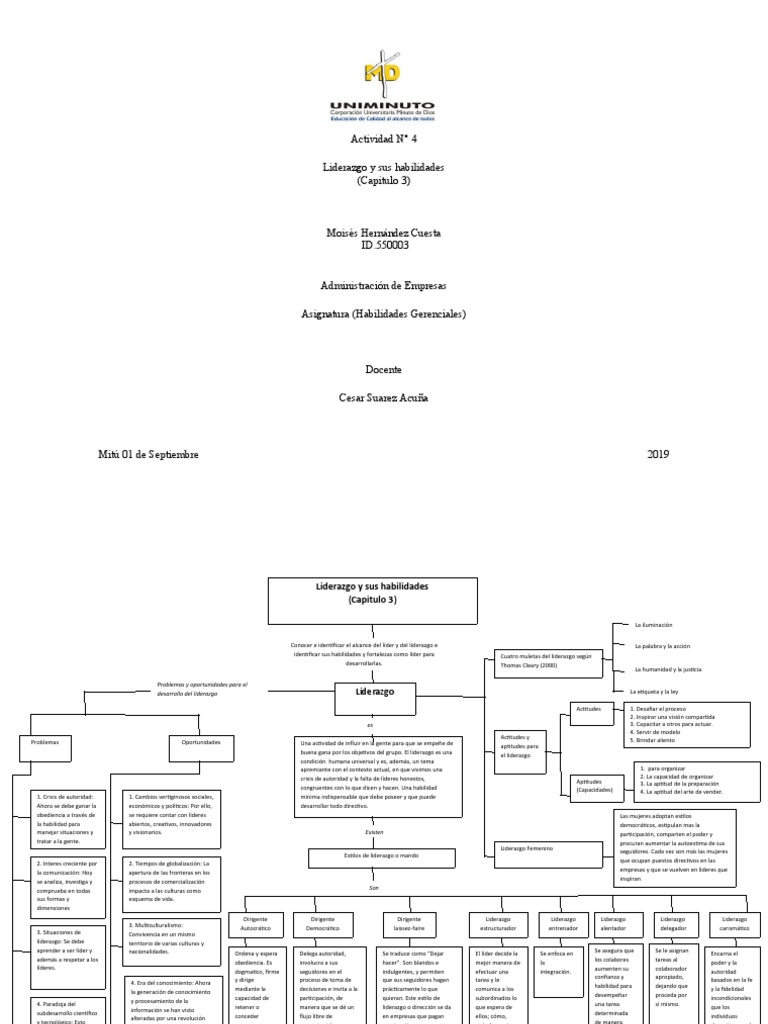 Mapa Conceptual Capitulo 3 | Descargar gratis PDF | Liderazgo