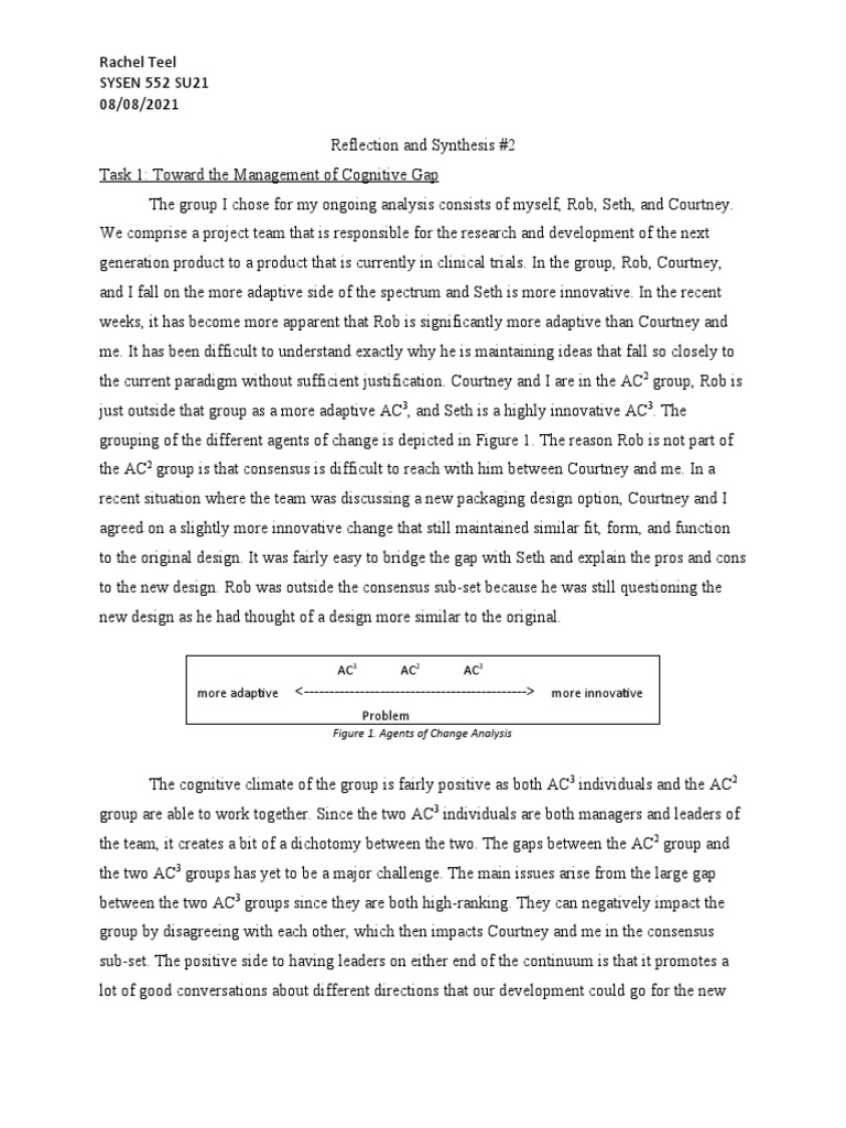 Reflection and Synthesis #2 | PDF | Behavior | Cognition