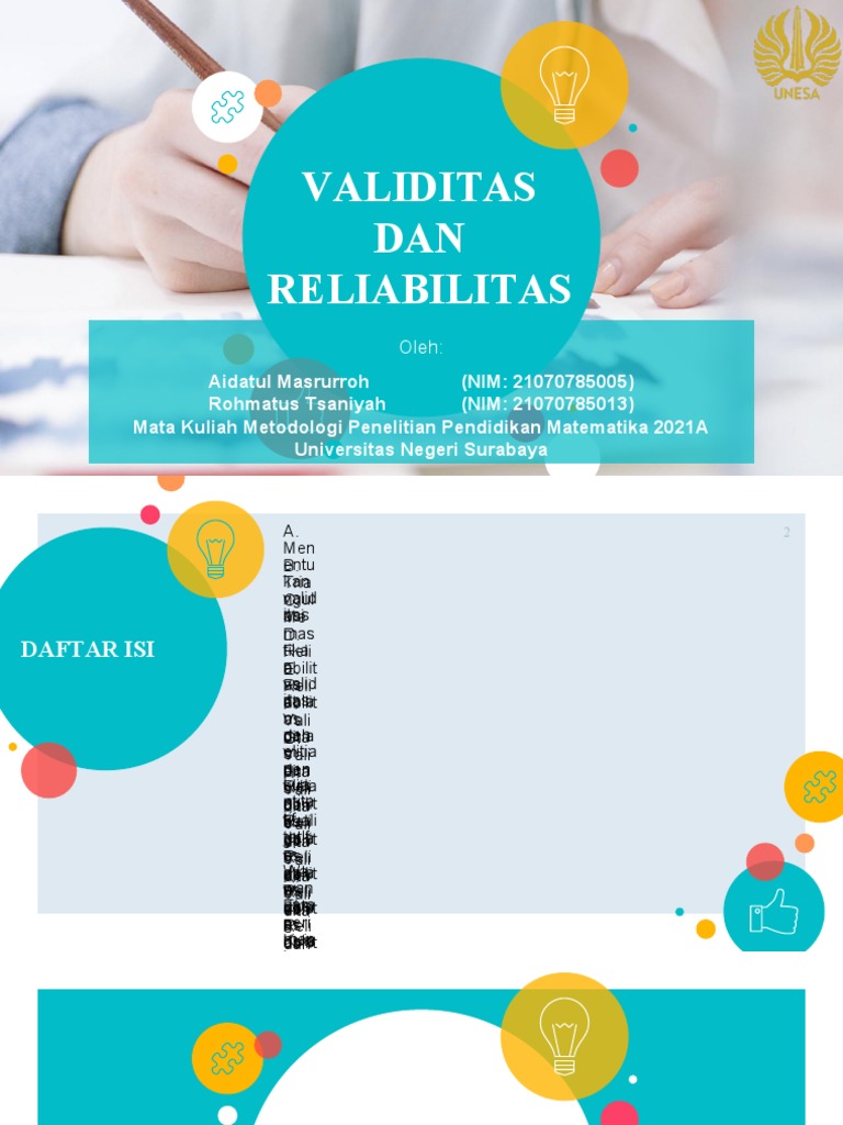 PPT Validitas Dan Reabilitas | PDF