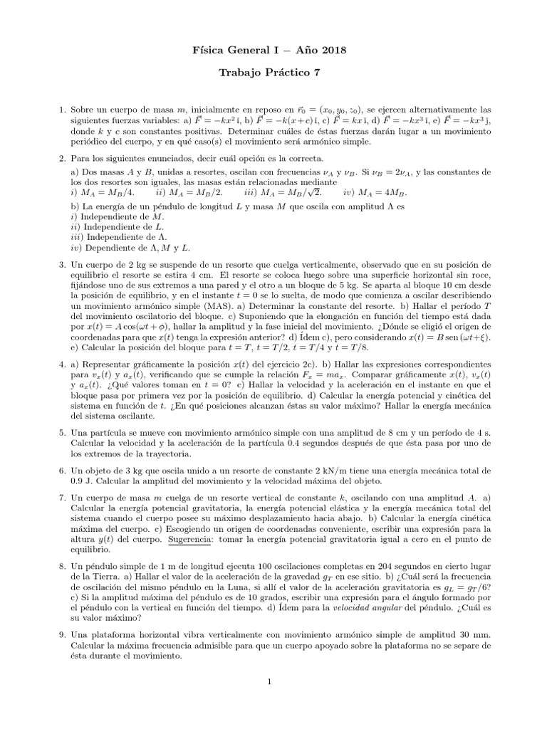 Prac7 2019 | PDF | Oscilación | Péndulo