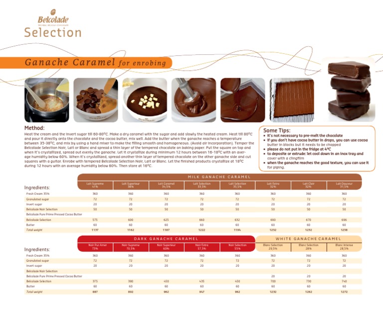 Ganache Caramel - 0 | PDF | Chocolate | Butter