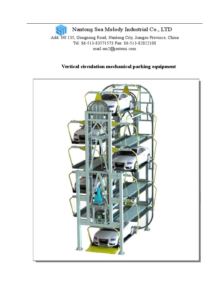 Rotary Parking System | PDF | Transmission (Mechanics) | Electric Motor