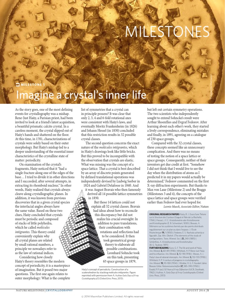 Nature Milestone Complete Ebook | PDF | X Ray Crystallography | Chemistry