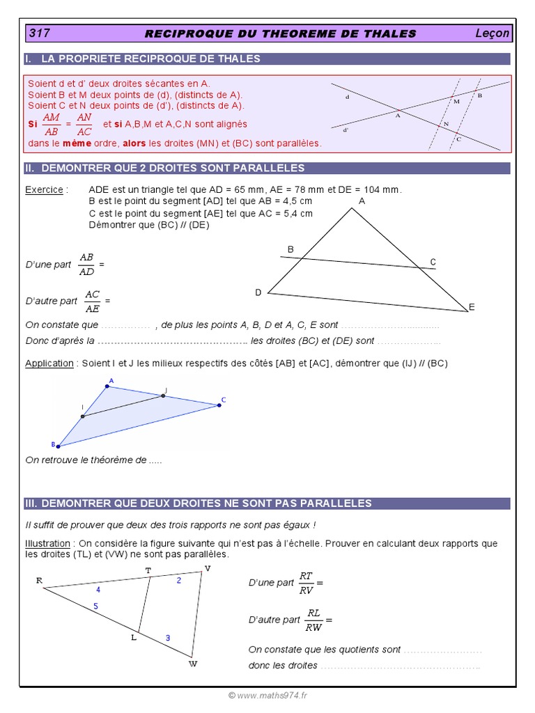 317 Lecon | PDF | Mathématiques élémentaires | Géométrie euclidienne