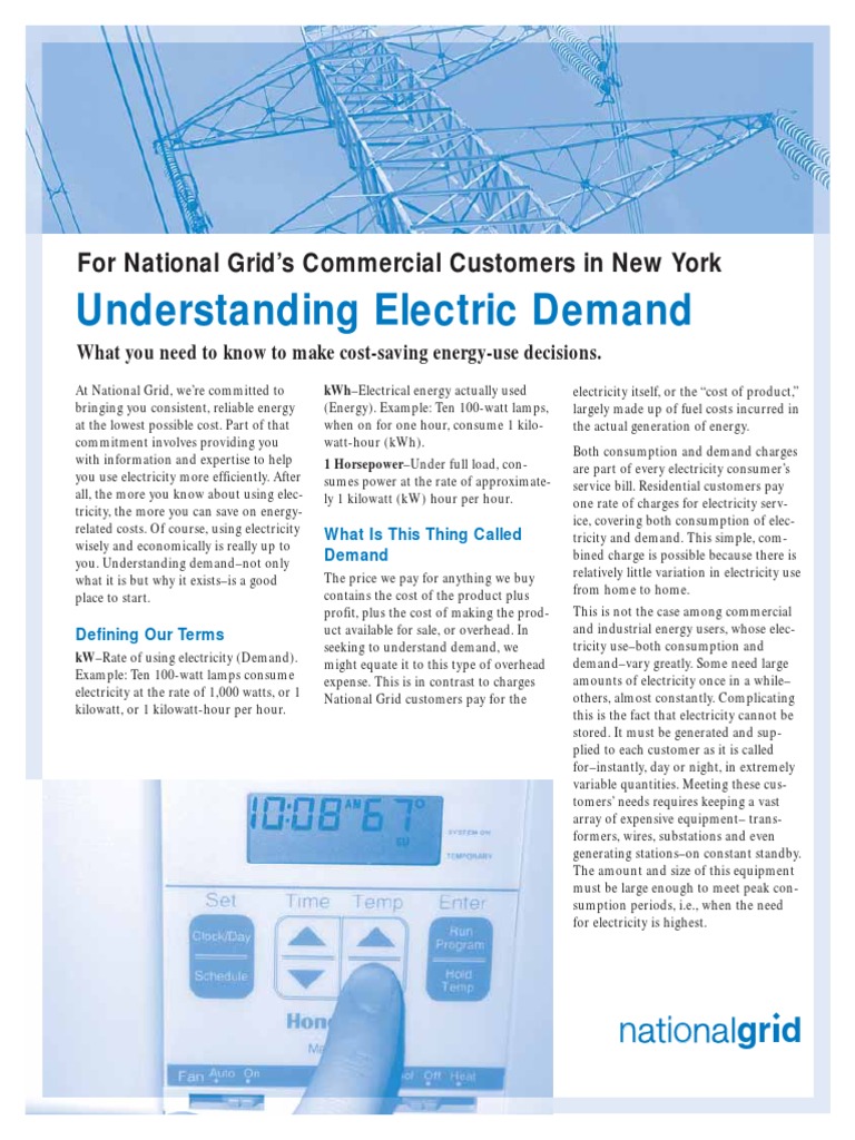 Understanding Electric Demand - US Utility | PDF | Watt | Electrical Grid