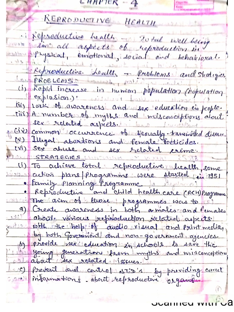 Chapter - 4 Reproductive Health | PDF