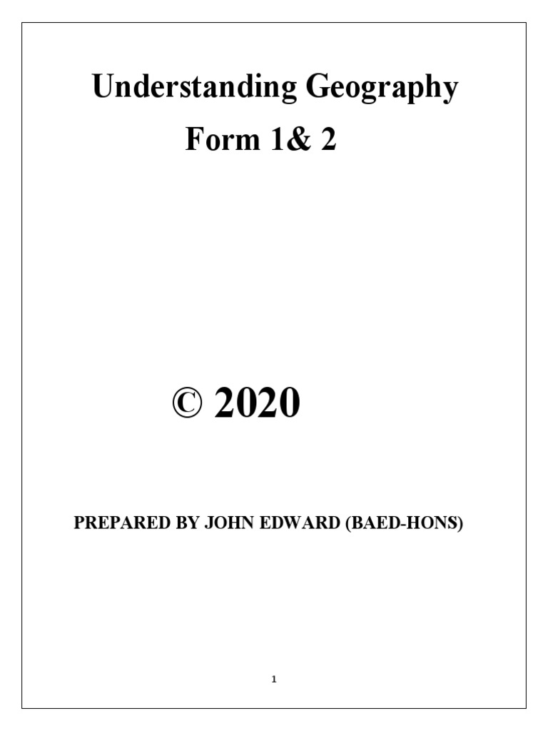 Understanding Geography Form 1& 2 | PDF | Equator | Planets