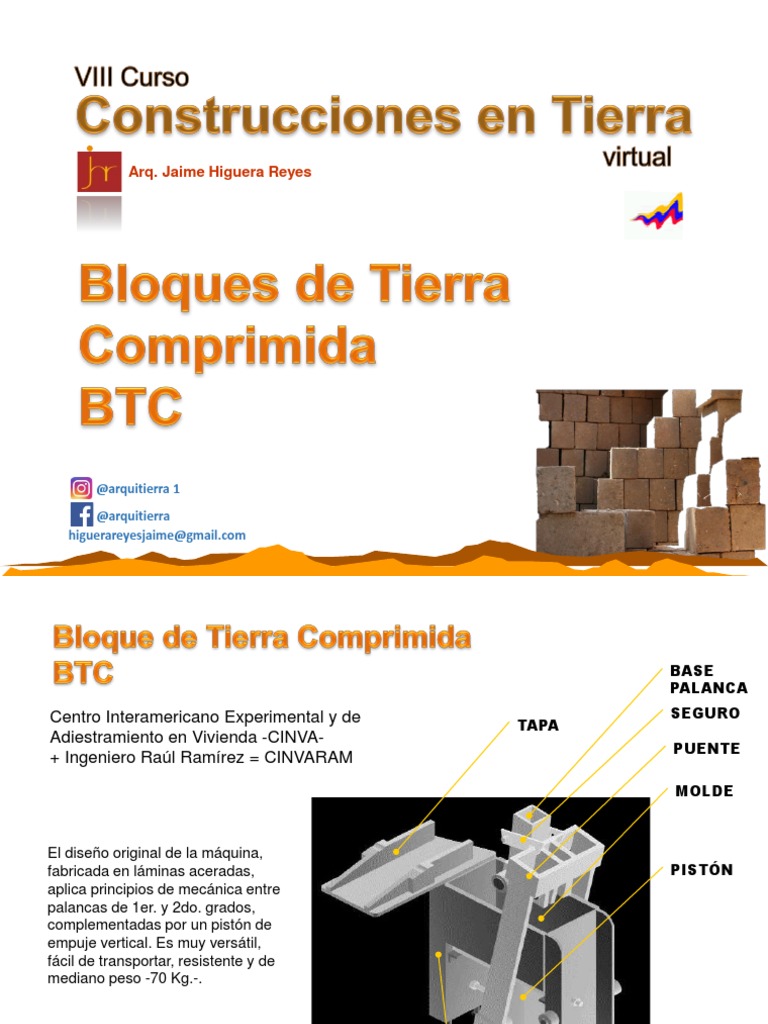 3 Bloque de Tierra Comprimida BTC | PDF | Hormigón | Construyendo ...