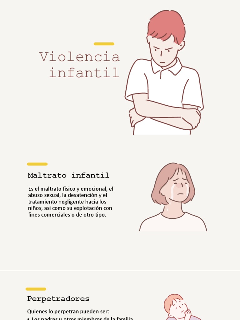 Violencia Infantil Presentacion Pdf Abuso Infantil Abuso Sexual