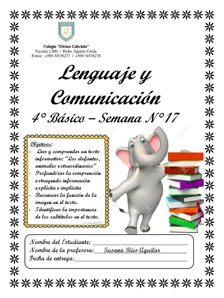 Guía de Lenguaje y Comunicación. 4° Básico 2021. Semana #17 | PDF