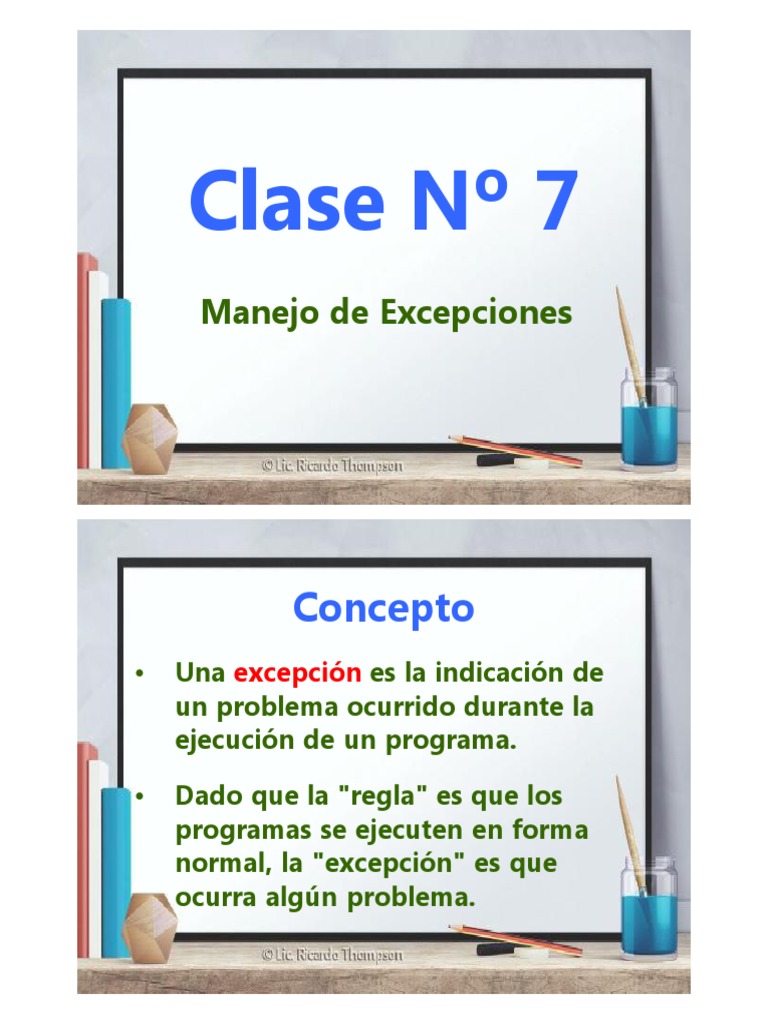 Manejo de Excepciones en Programación | PDF | División (Matemáticas ...