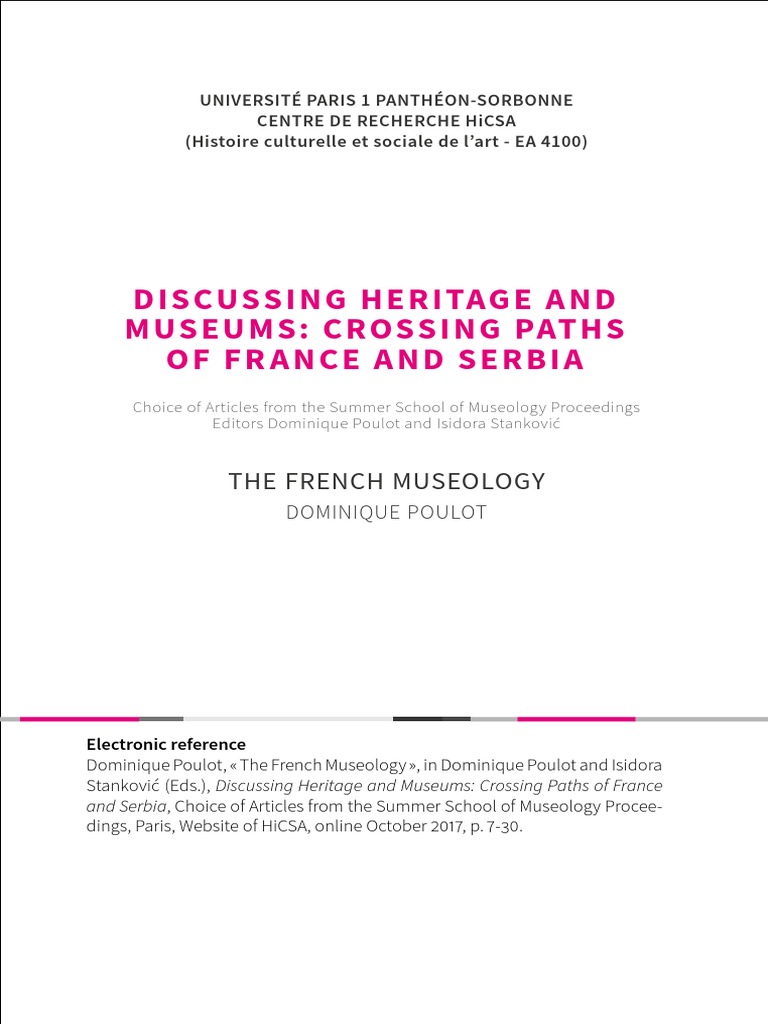 02 Poulot | PDF | Museology | Museum
