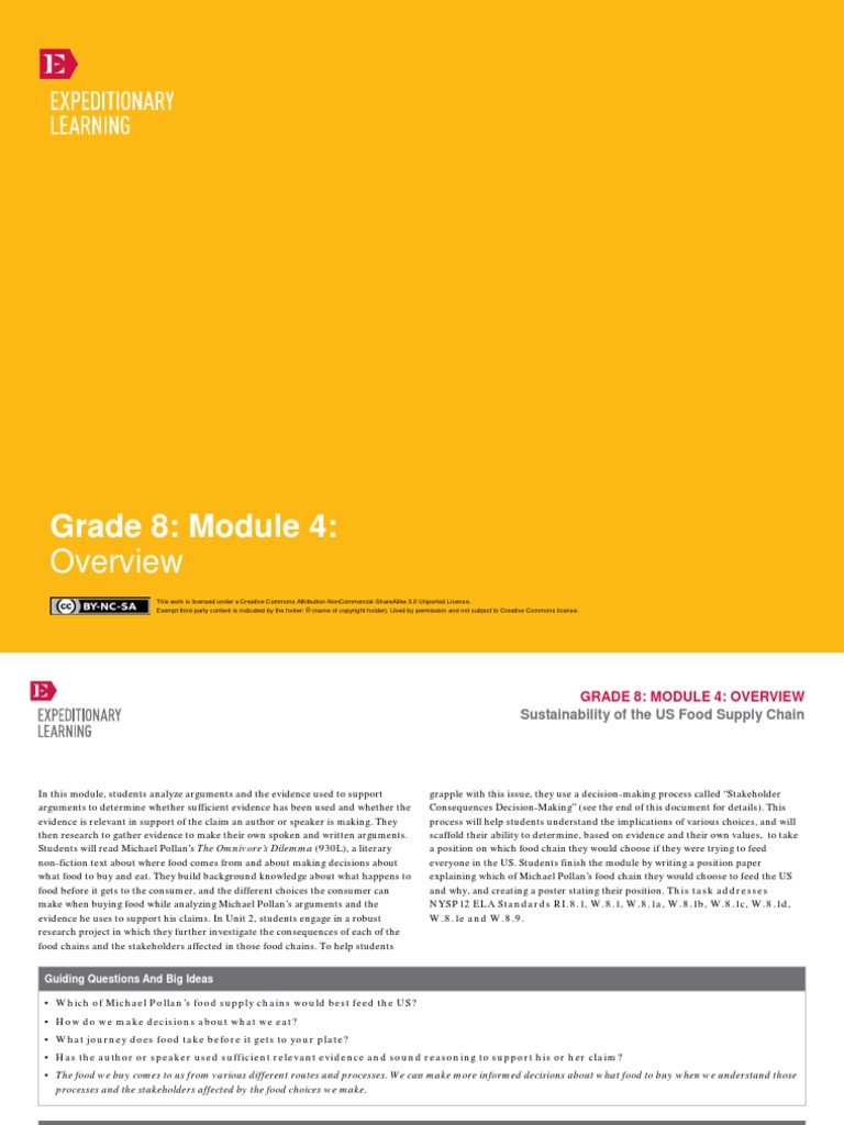 Grade 8: Module 4 | PDF | Natural Environment | Common Core State ...