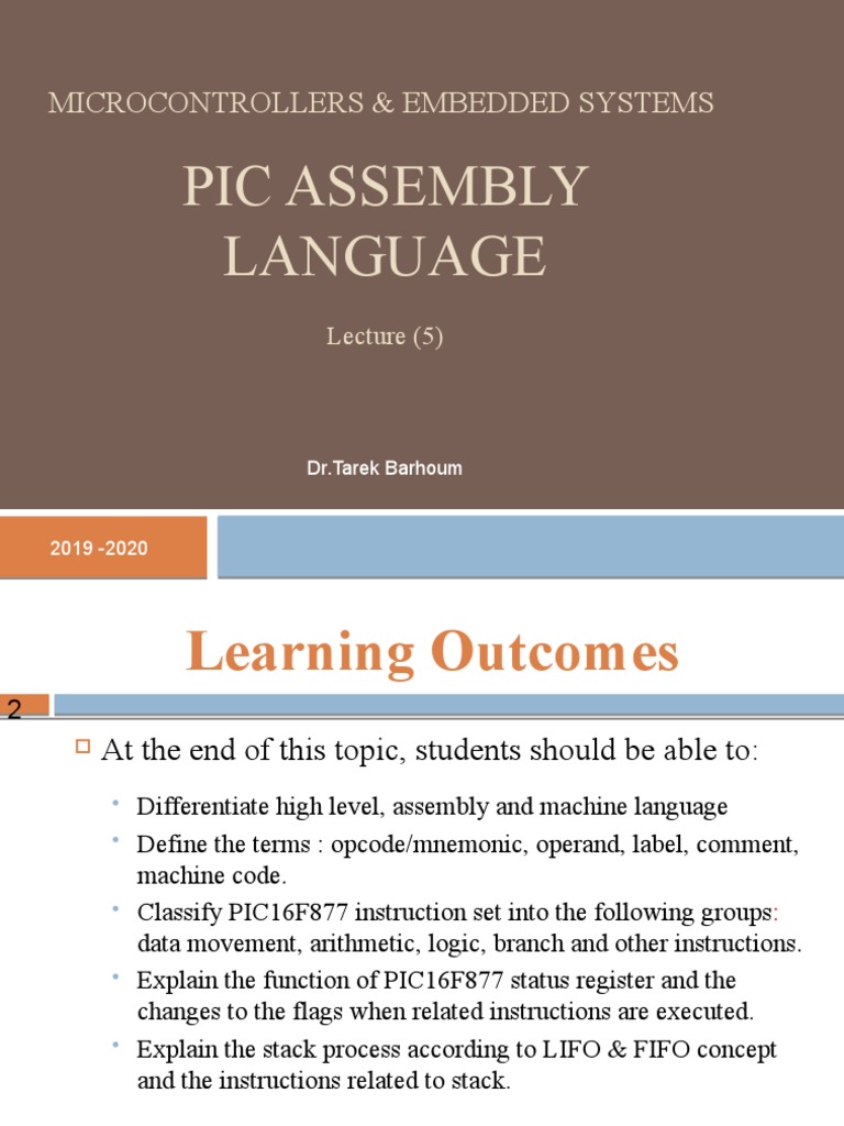 Assembly Language For Pic16f877a Microcontroller | PDF | Assembly Language | Software Engineering