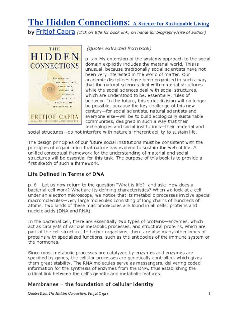 Hidden Connections | Download Free PDF | Consciousness | Cell (Biology)