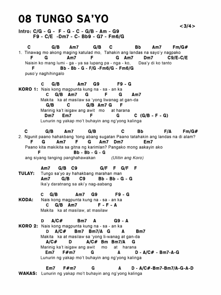 Tungo Sa'Yo | PDF