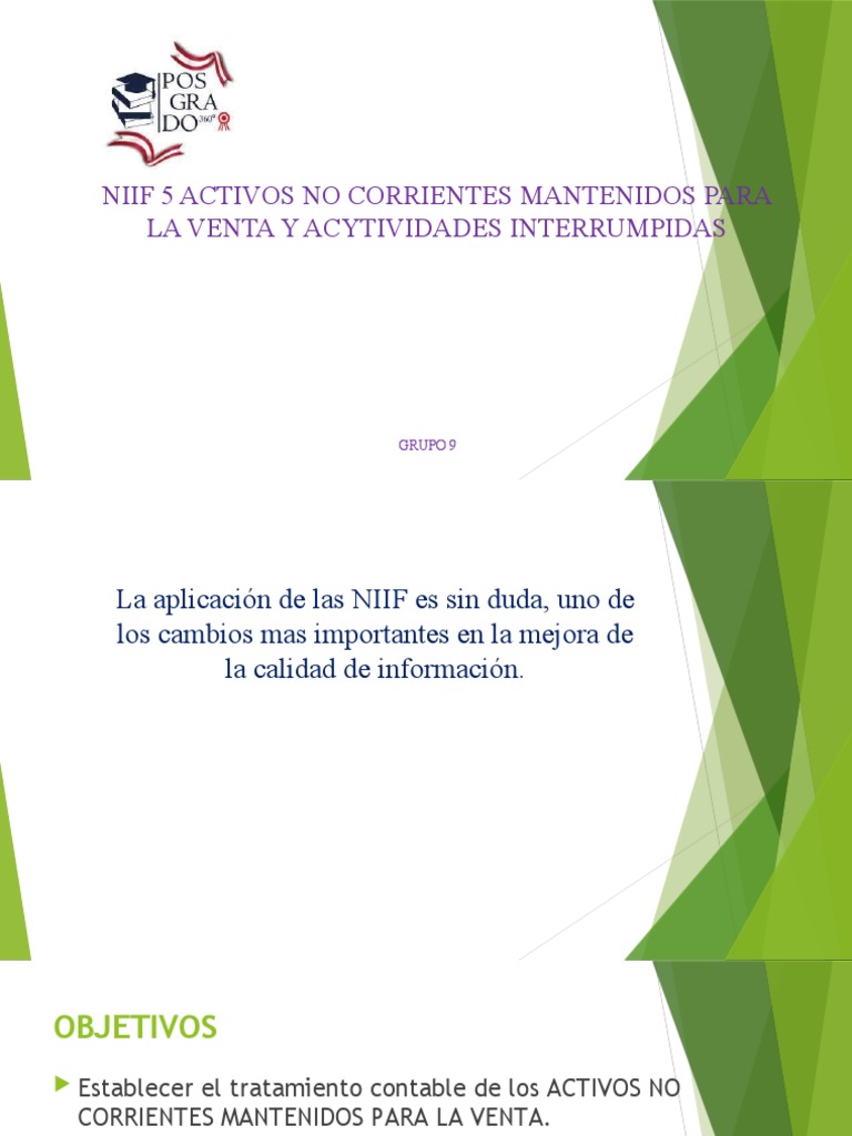 Diapositivas Niif 5 | PDF