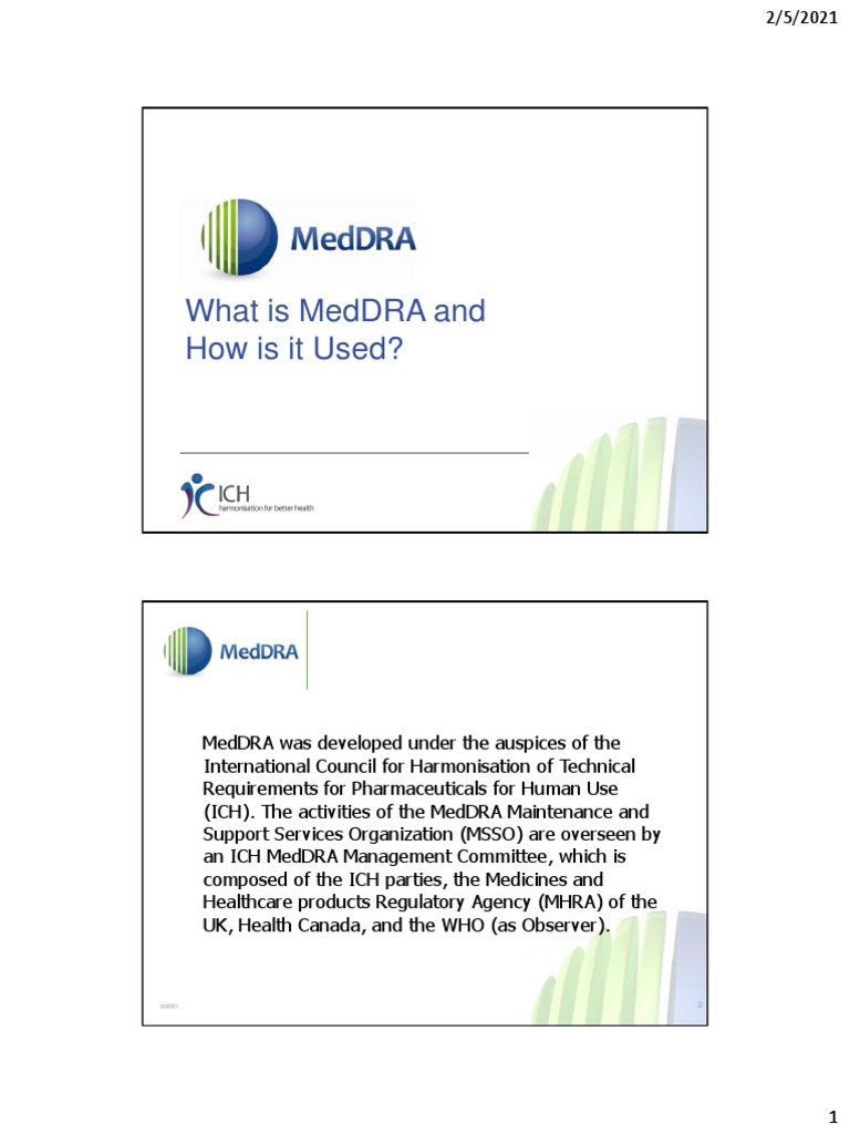 What Is MedDRA and How Is It Used Webinar | PDF | Clinical Medicine ...