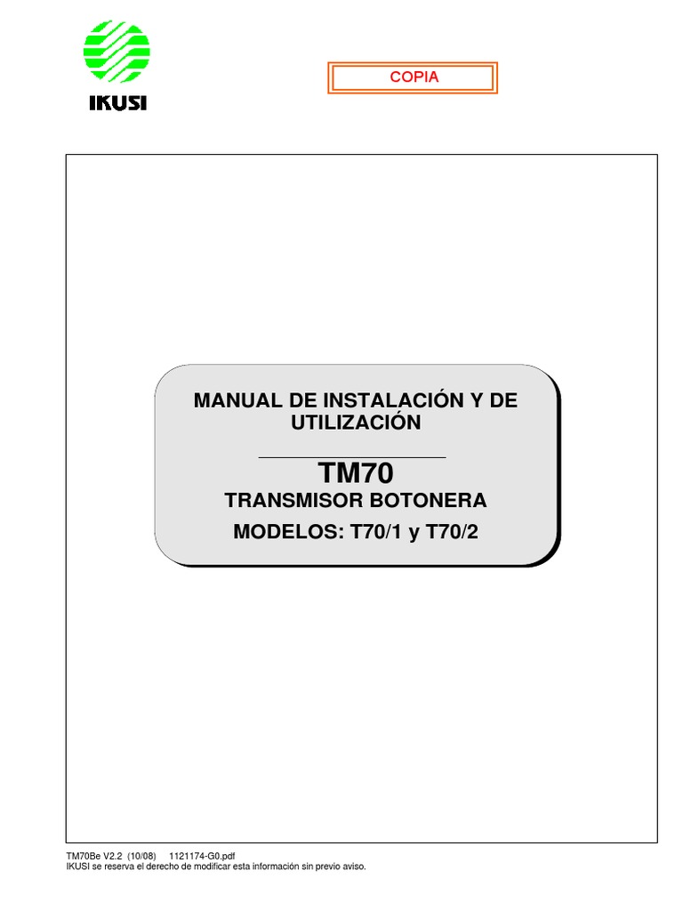 Manual Radio Control IKUSI | PDF | Relé | Diodo emisor de luz