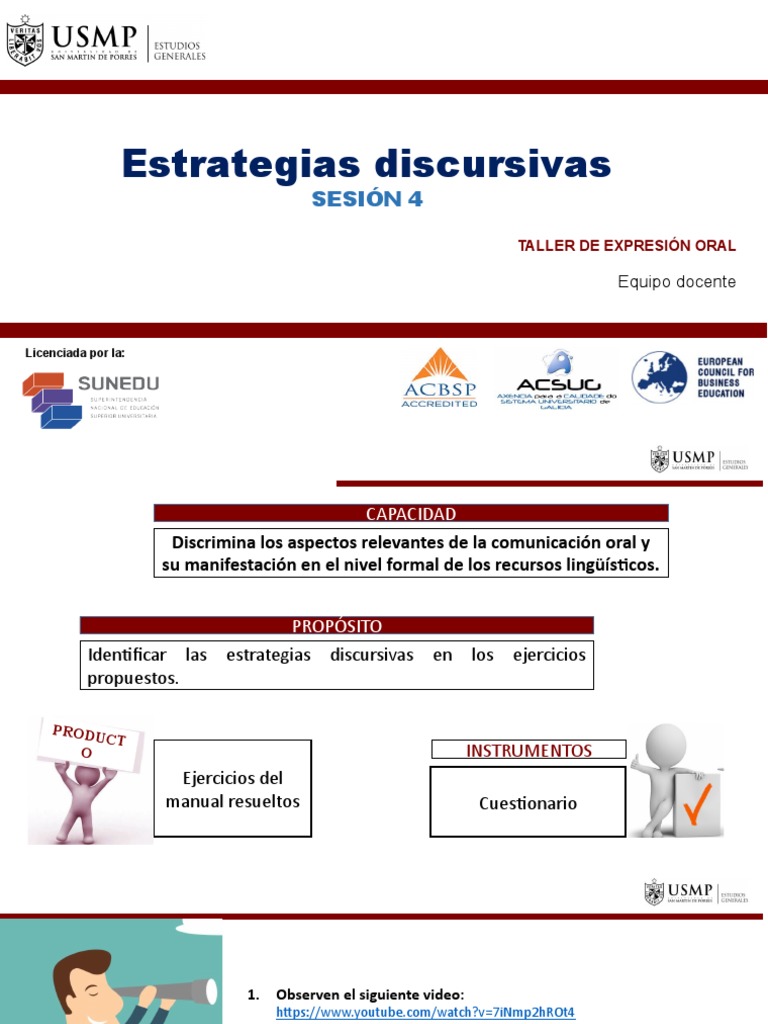 Semana 4 Estrategias Discursivas. Narración y Descripción. 2020-I | PDF | Comunicación | Cognición