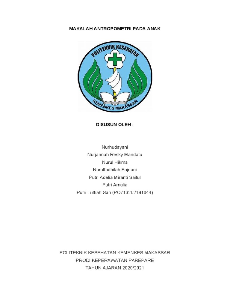 ANTROPOMETRI Pada ANAK | PDF | Karier & Perkembangan | Kesehatan Holistik