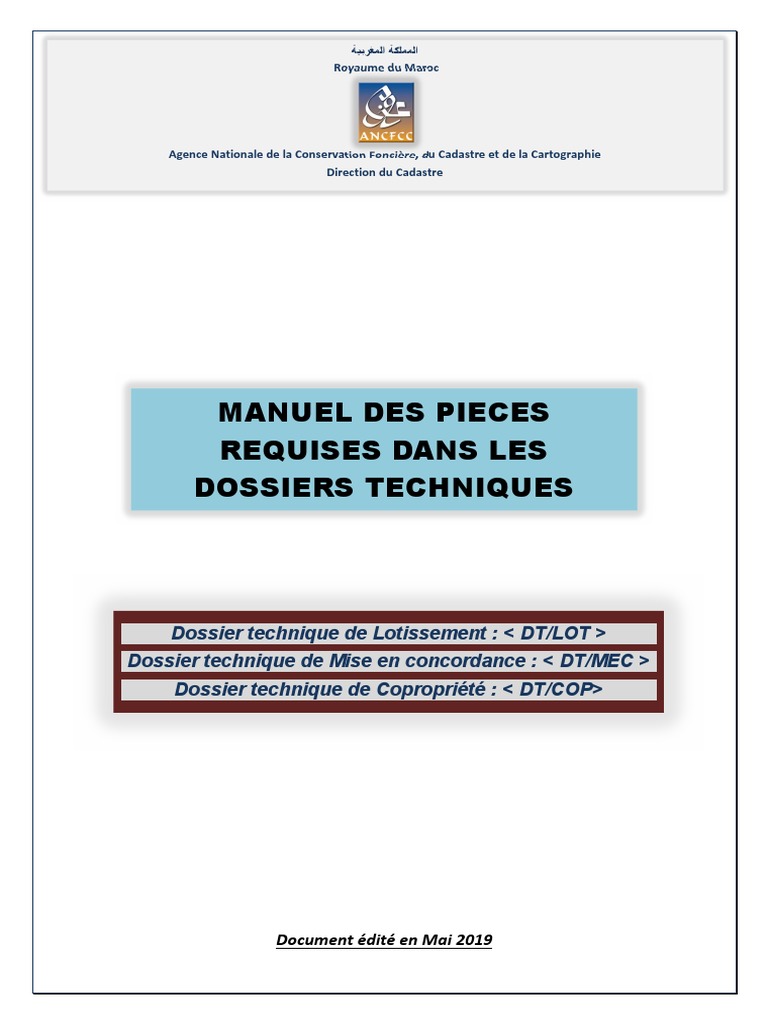 Manuel Des Pieces Des Dossiers Techniques | PDF | Condominium | Urbain