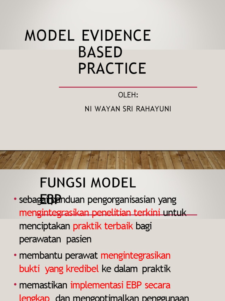 Model Evidence Based Practice | PDF