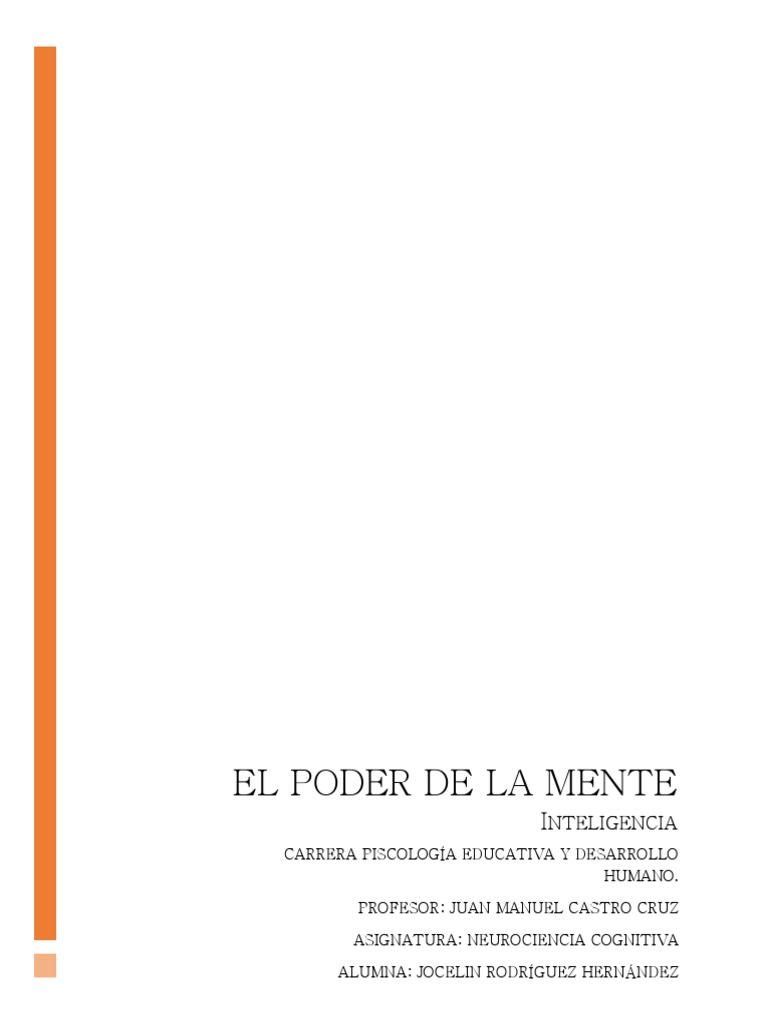 El Poder de La Mente | PDF | Inteligencia | Mente