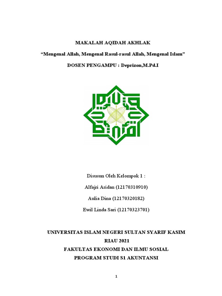 Makalah Aqidah Akhlak | PDF