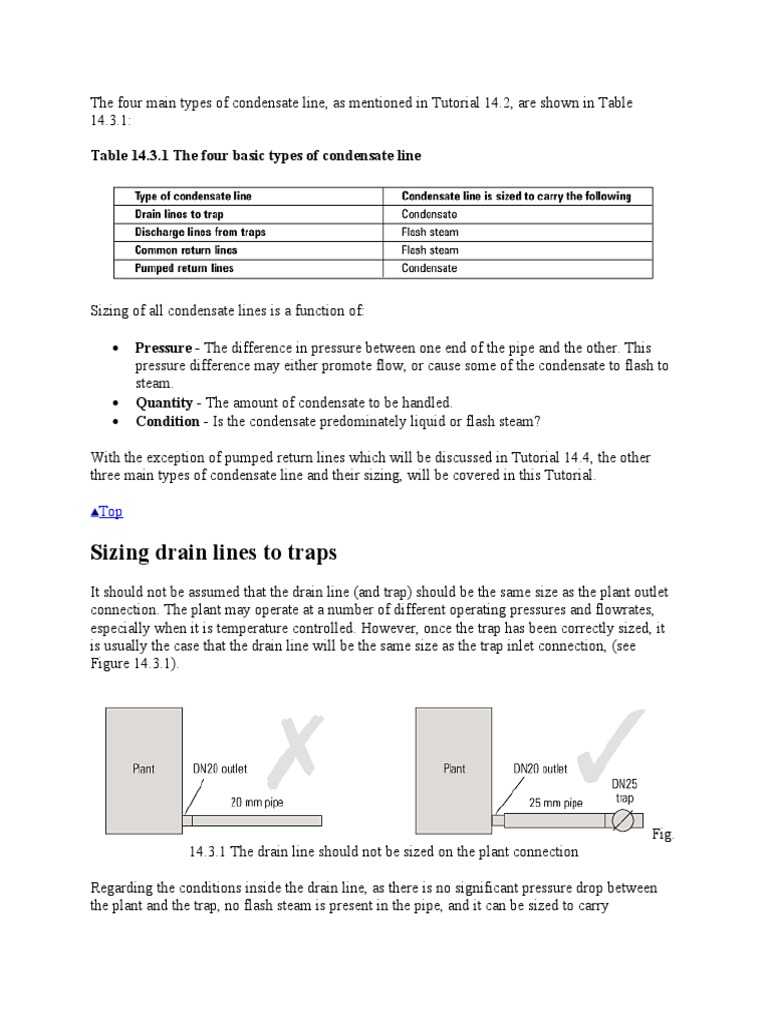Sizing Condensate Return Lines Guide | PDF | Steam | Pump