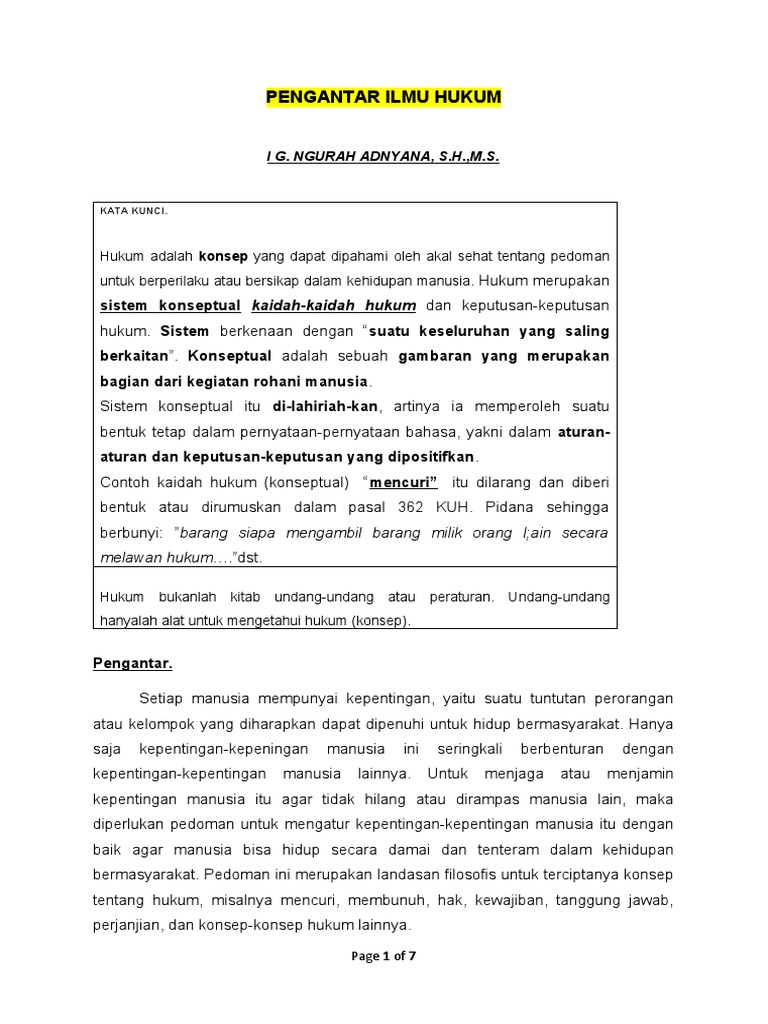 Materi Jurnal PIH 1a | PDF