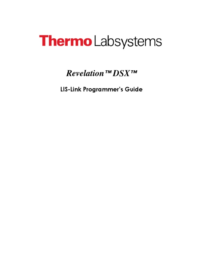 Revelation DSX: LIS-Link Programmer's Guide | PDF | Transmission Control Protocol | Computer Network