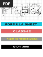 Formula Cheat Sheet | PDF | Electric Field | Applied And Interdisciplinary Physics