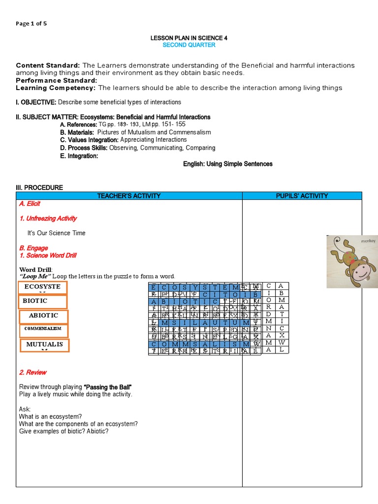 A. Elicit 1. Unfreezing Activity: Second Quarter | PDF | Organisms ...
