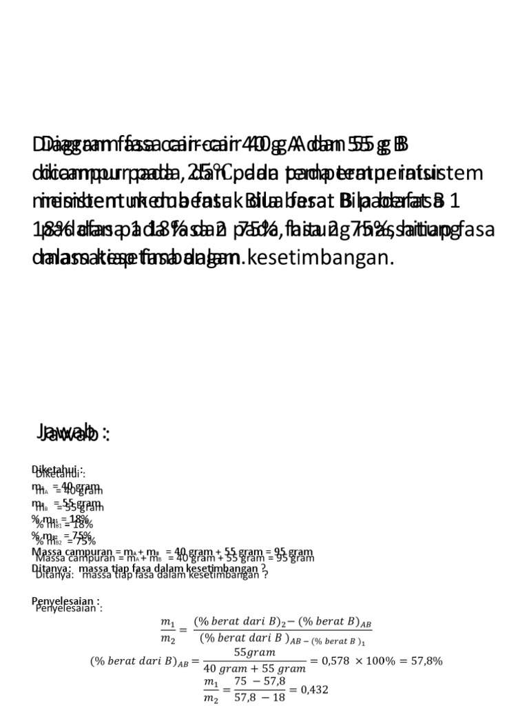 Contoh Soal Fasa 2 Komponen | PDF