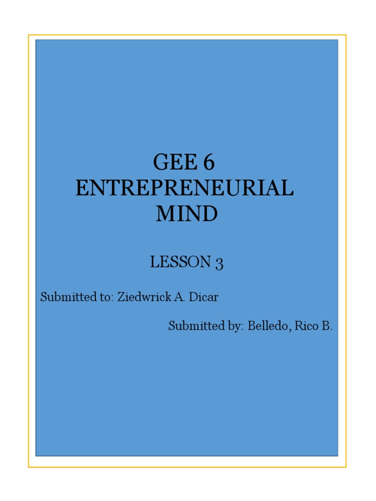 Lesson 3 | PDF | Entrepreneurship | Brand