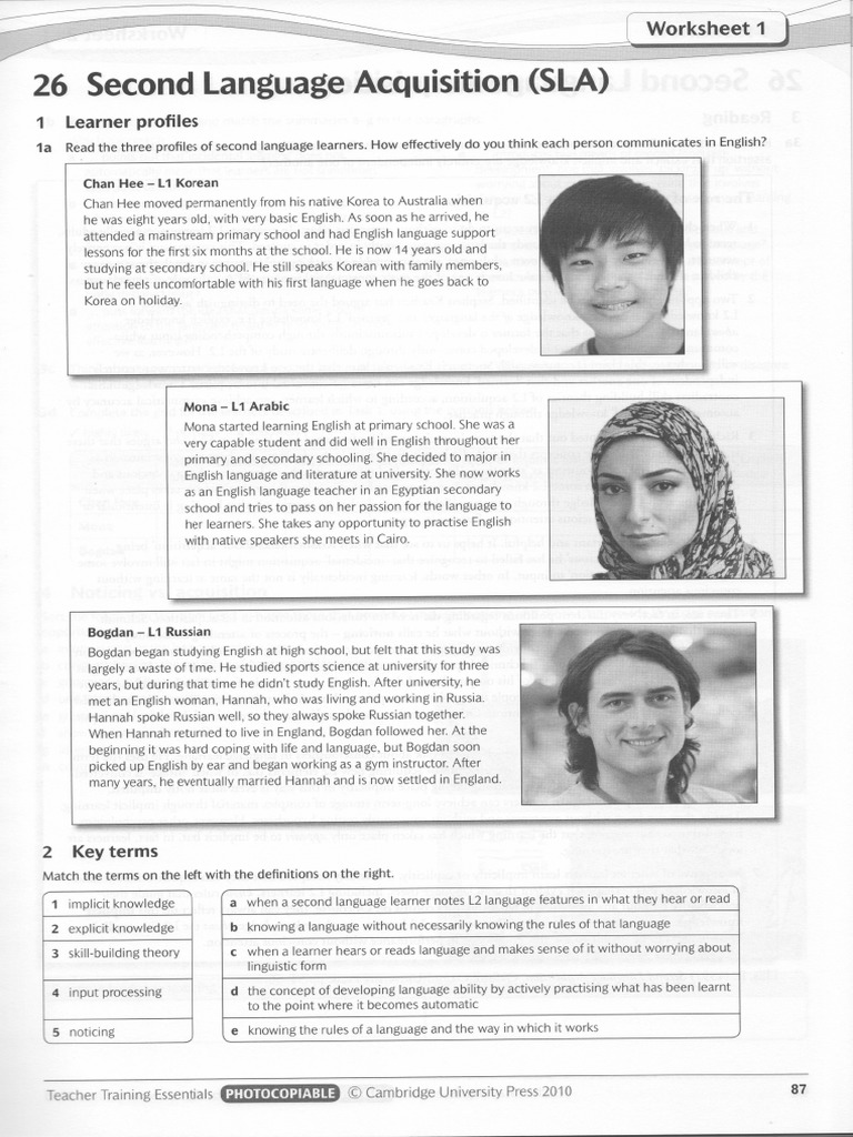 Second Language Acquisition SLA - For Ss | PDF