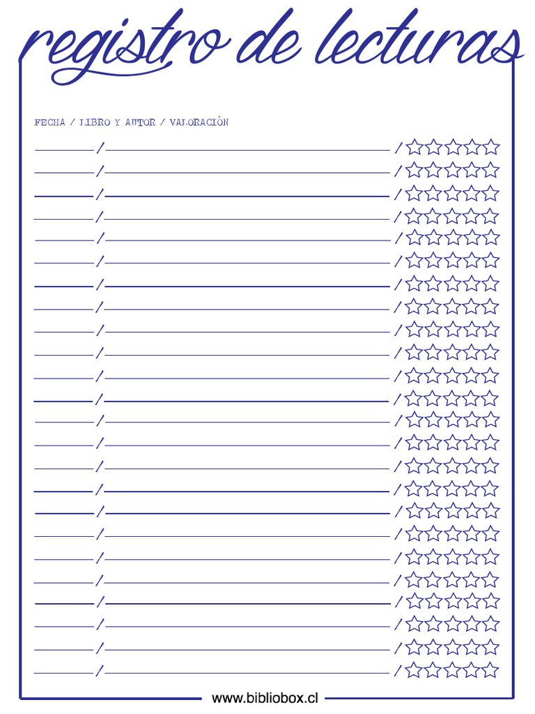 Registro de Lecturas para Imprimir | PDF | Tecnología