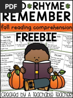 Kindergarten Reading Comprehension Set 3 | PDF
