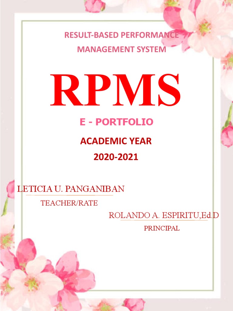 Academic Year 2020-2021: Result-Based Performance Management System ...