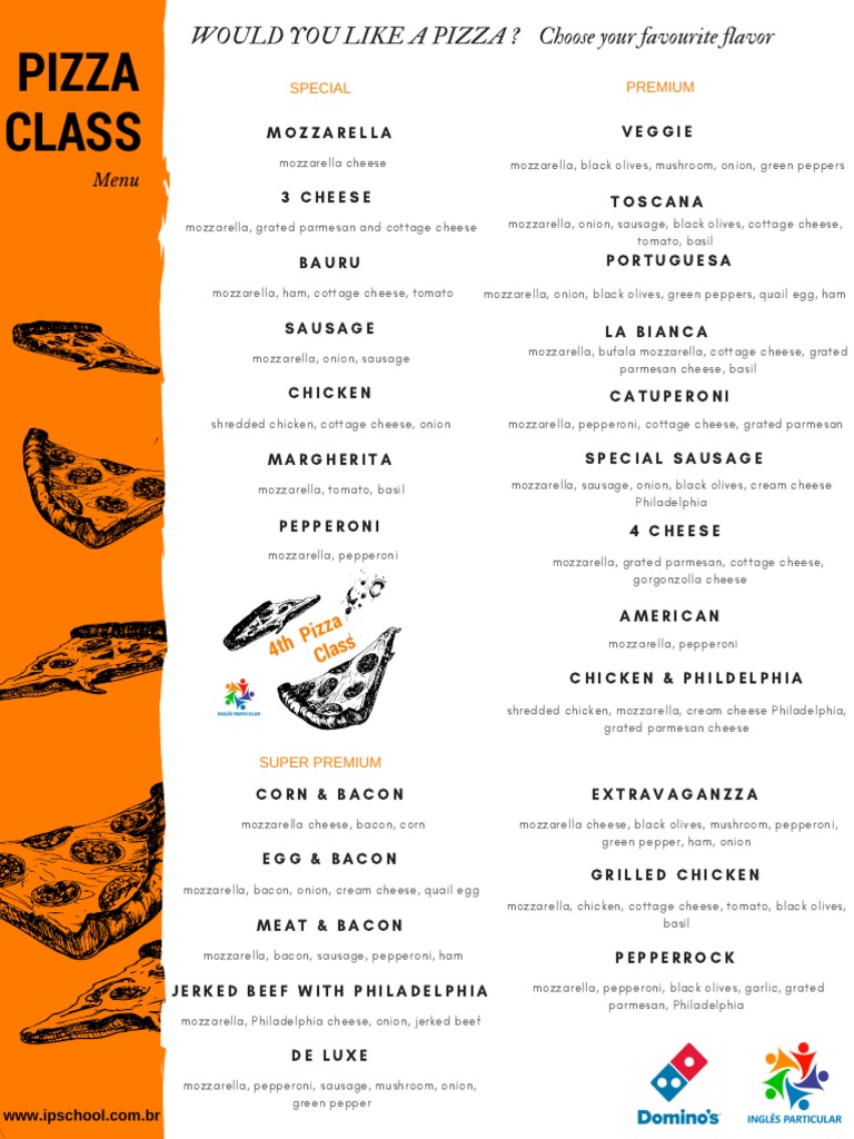 Pizza Class: 4th Pizz A Clas S | PDF | Waiting Staff | Mozzarella