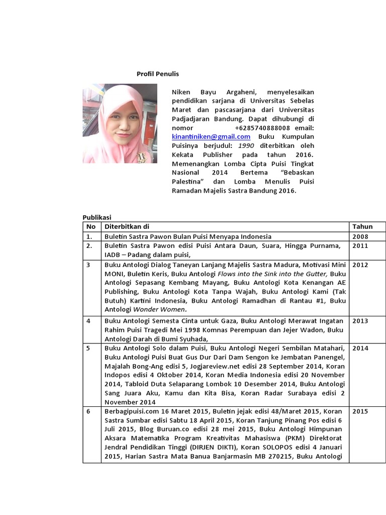 CV Niken Bayu | PDF