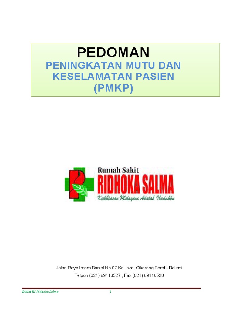 PEDOMAN PMKP RS | PDF