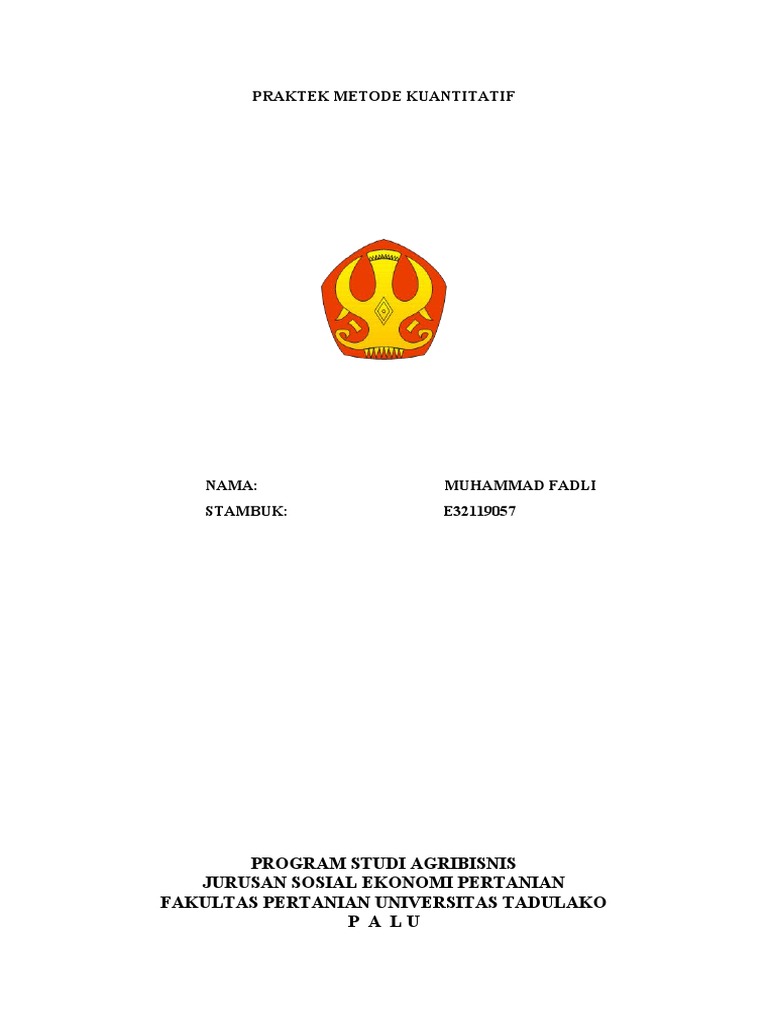 PRAKTEK METODE KUANTITATIF Muhammad Fadli E32119057 | PDF