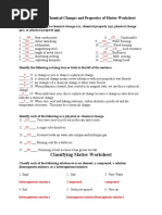 Changes of State Worksheet | PDF | Freezing | Evaporation