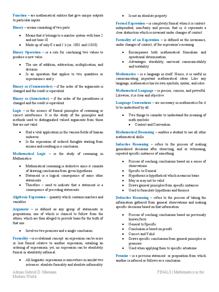Math Concepts and Problem Solving Techniques | PDF | Logical Consequence | Argument