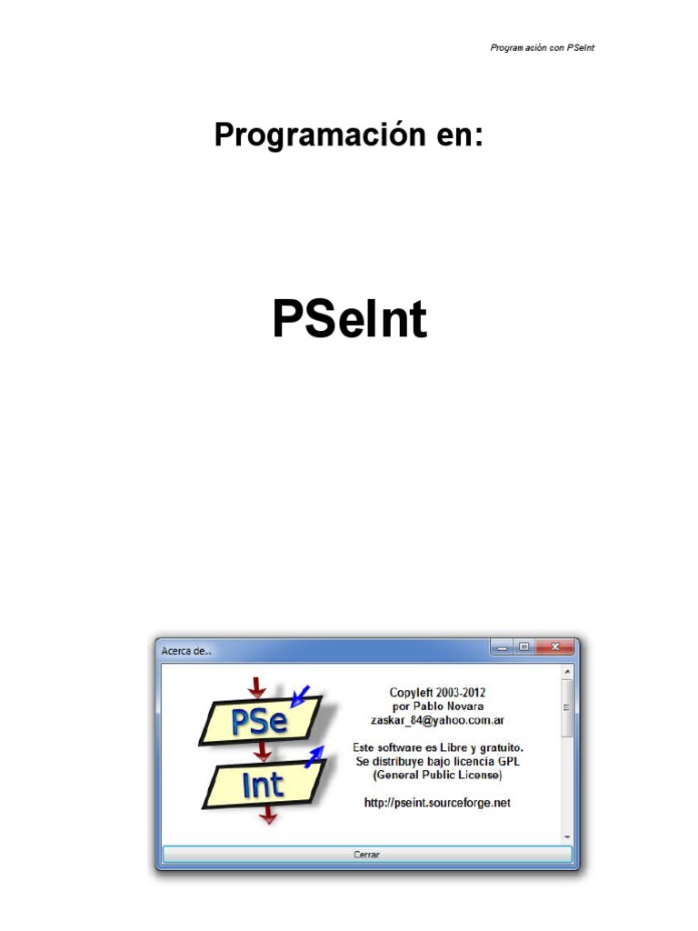 Manual PSeInt | PDF | Programación de computadoras | C